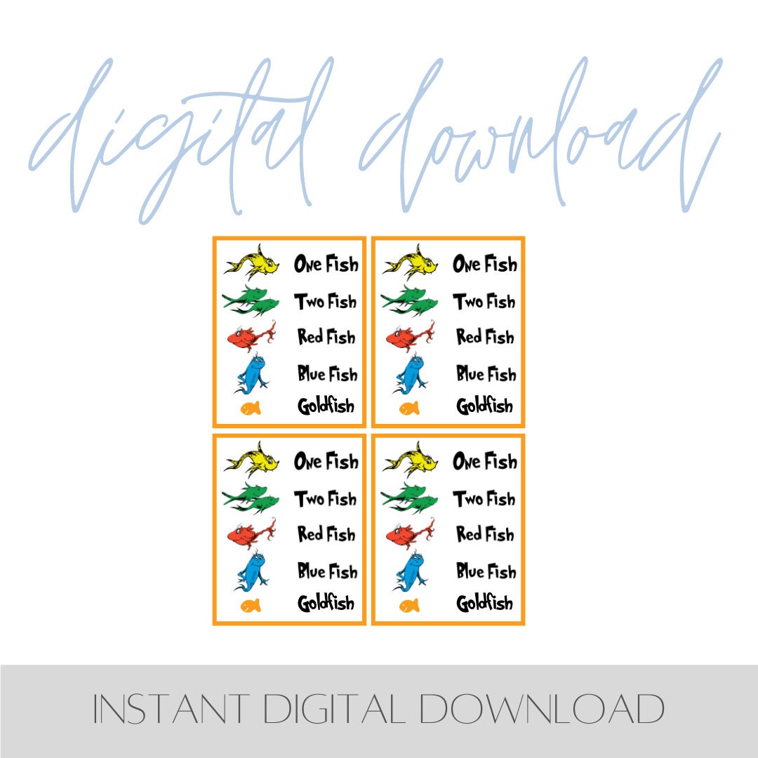 Dr. Seuss Goldfish Cracker Snack Bag - Etsy