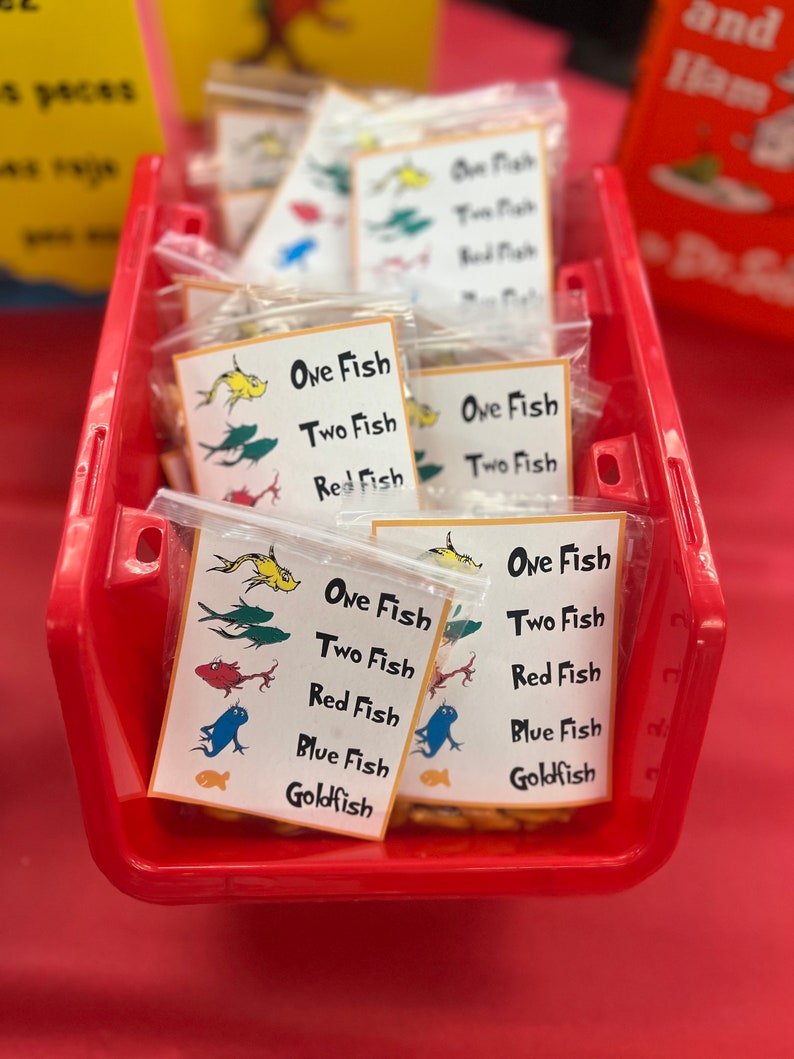 Dr. Seuss Goldfish Cracker Snack Bag - Etsy