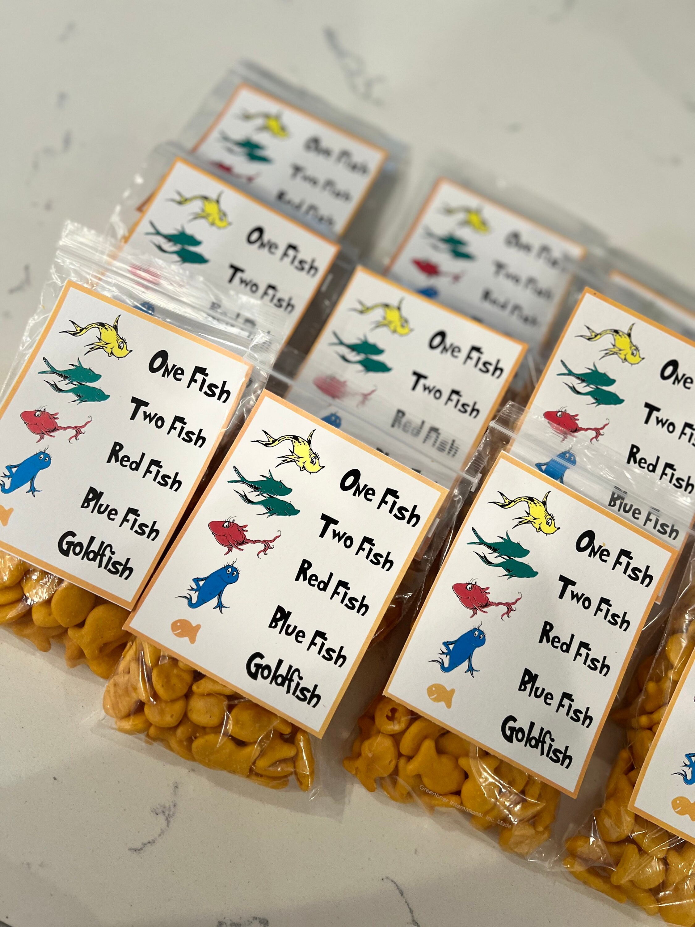 Dr. Seuss Goldfish Cracker Snack Bag - Etsy