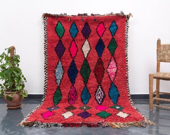 Red Moroccan Rug | Etsy