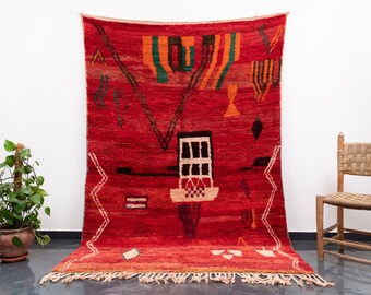 Red Moroccan Rug | Etsy