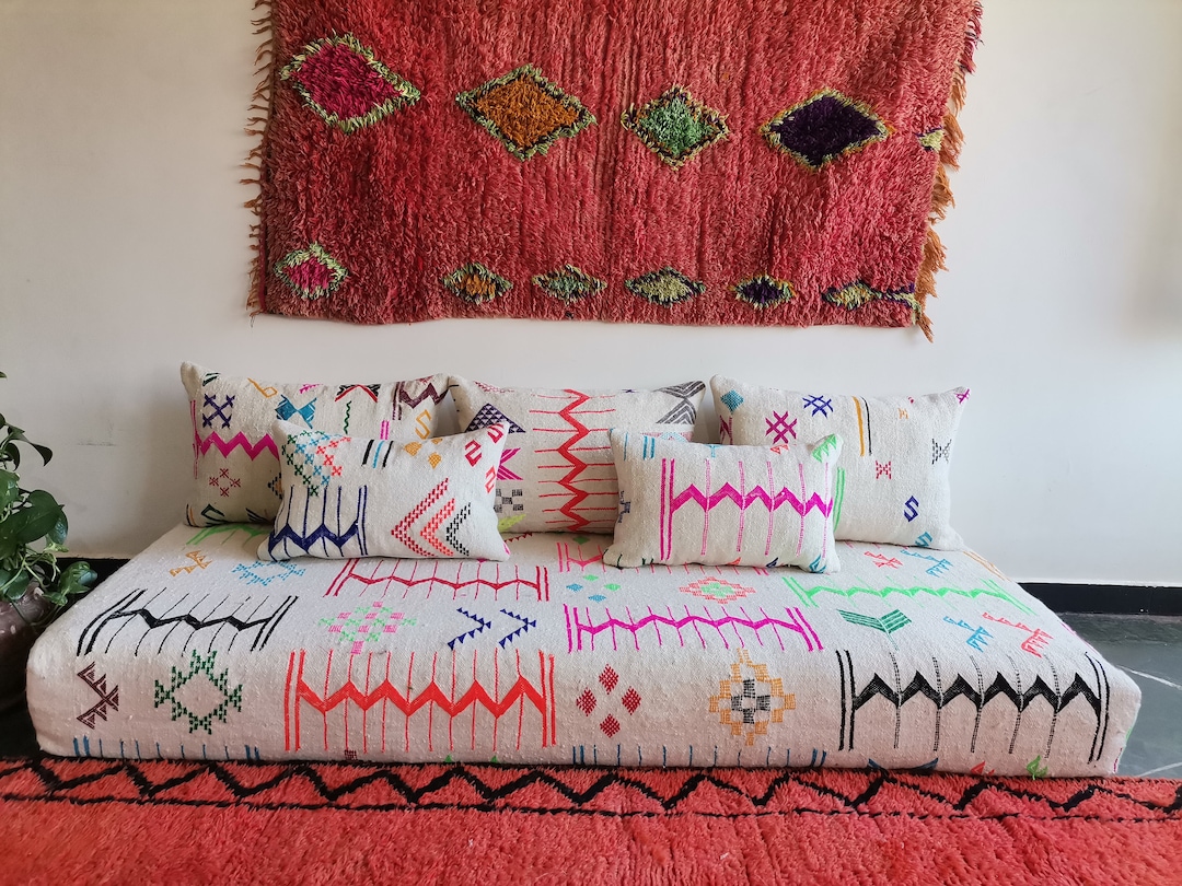 Moroccan Sofa 6 Ft 180x70x15 Cm Unstuffed Long Floor - Etsy