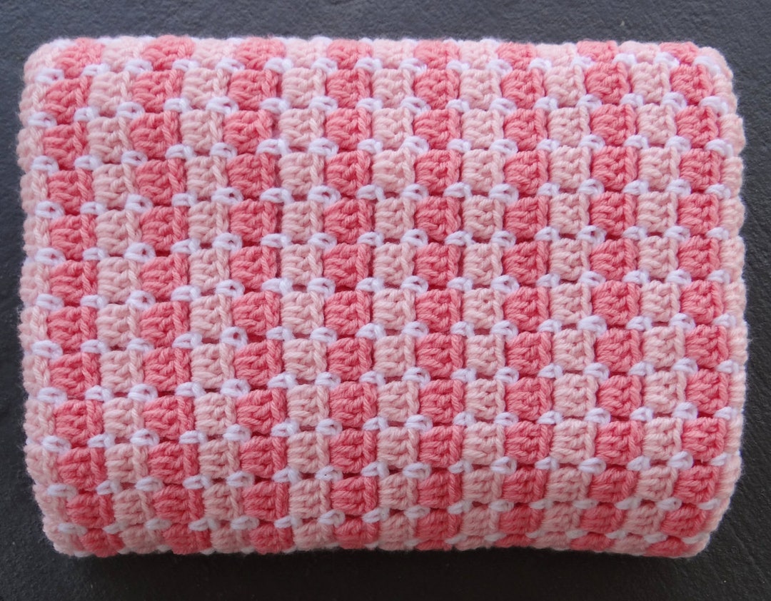 Basic Blocks Baby Blanket in Pink - Etsy