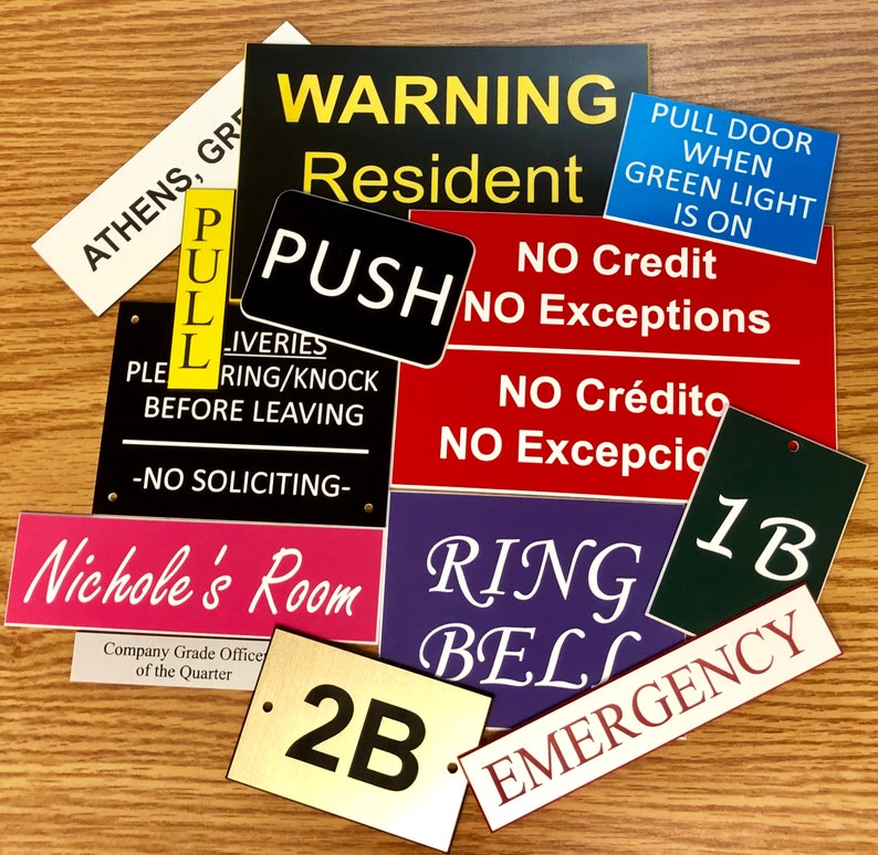 1/2 x 2 CUSTOM Laser ENGRAVED Plastic NAMEPLATE | Etsy