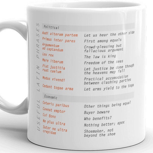 Useful Latin Phrases Mug | Etsy