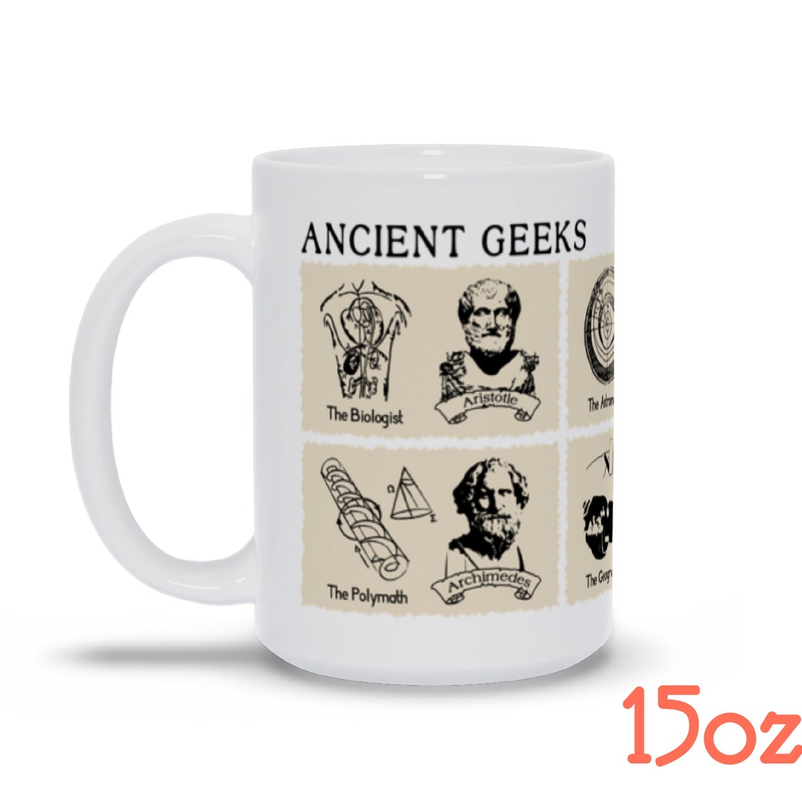 Ancient Geeks Mug Archimedes Aristotle Euclid Etc - Etsy UK