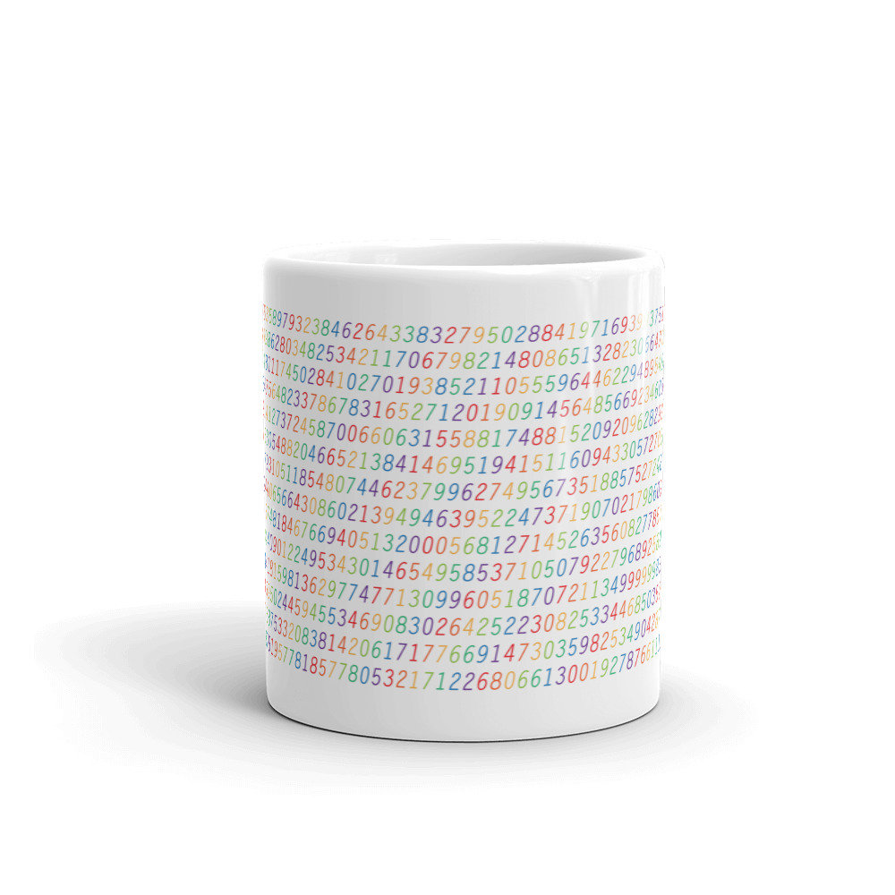 Pi to 1000 Decimal Places Mug - Etsy