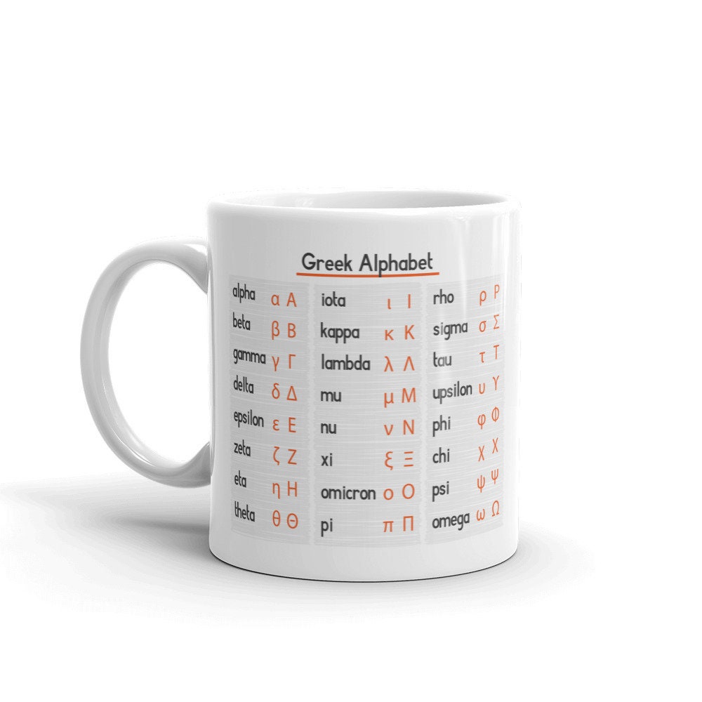Greek & NATO Alphabets Mug - Etsy