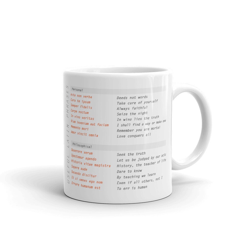 Useful Latin Phrases Mug - Etsy
