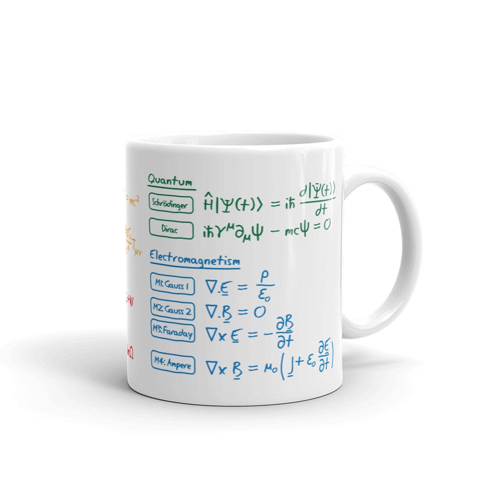 Key Equations of Physics Mug | Etsy