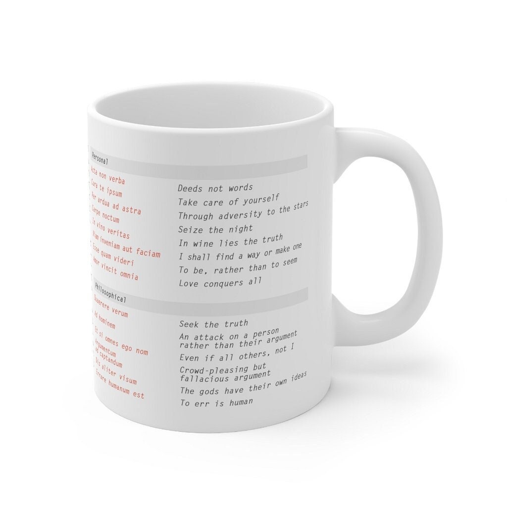 Useful Latin Phrases Mug - Etsy