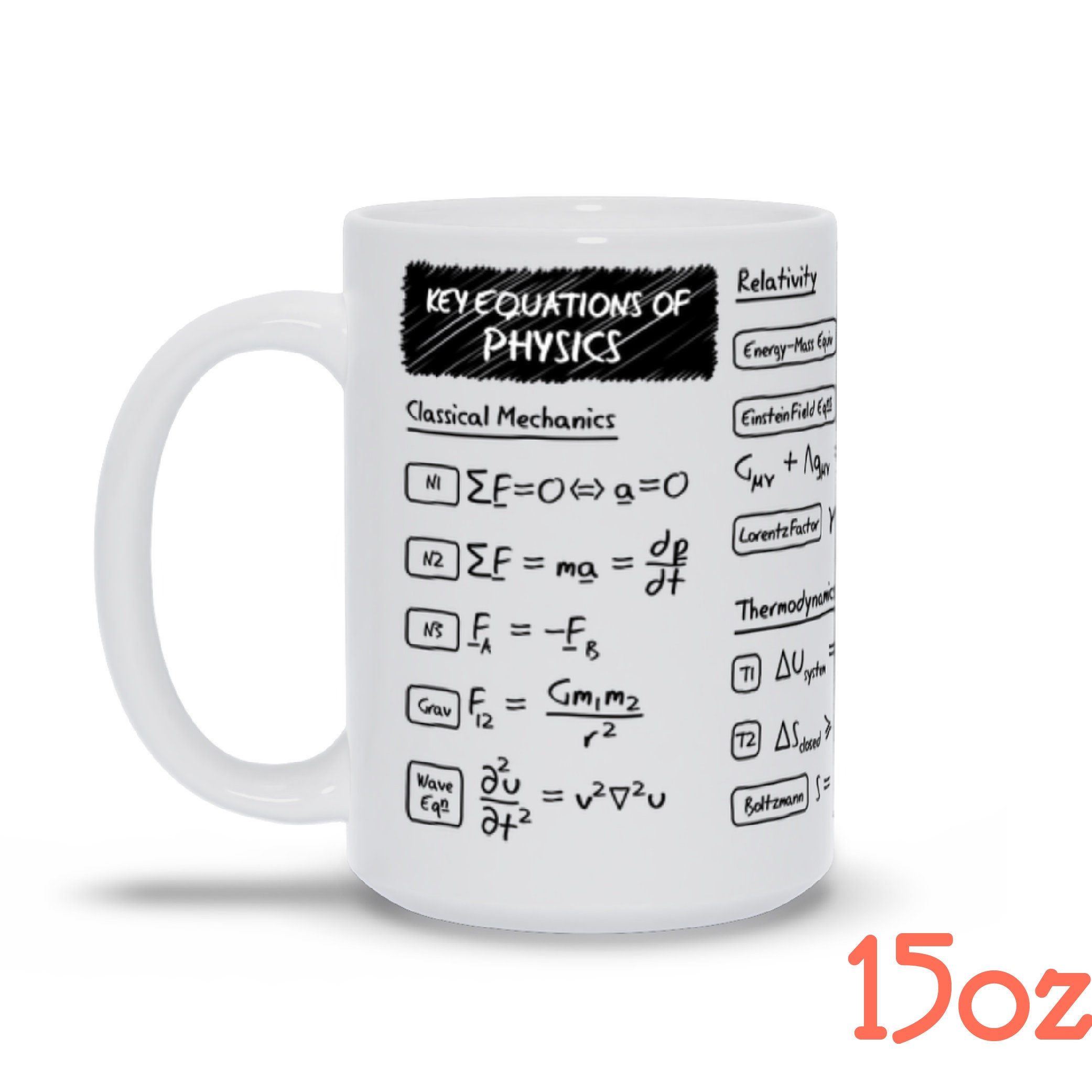 Key Equations of Physics Mug - Etsy UK