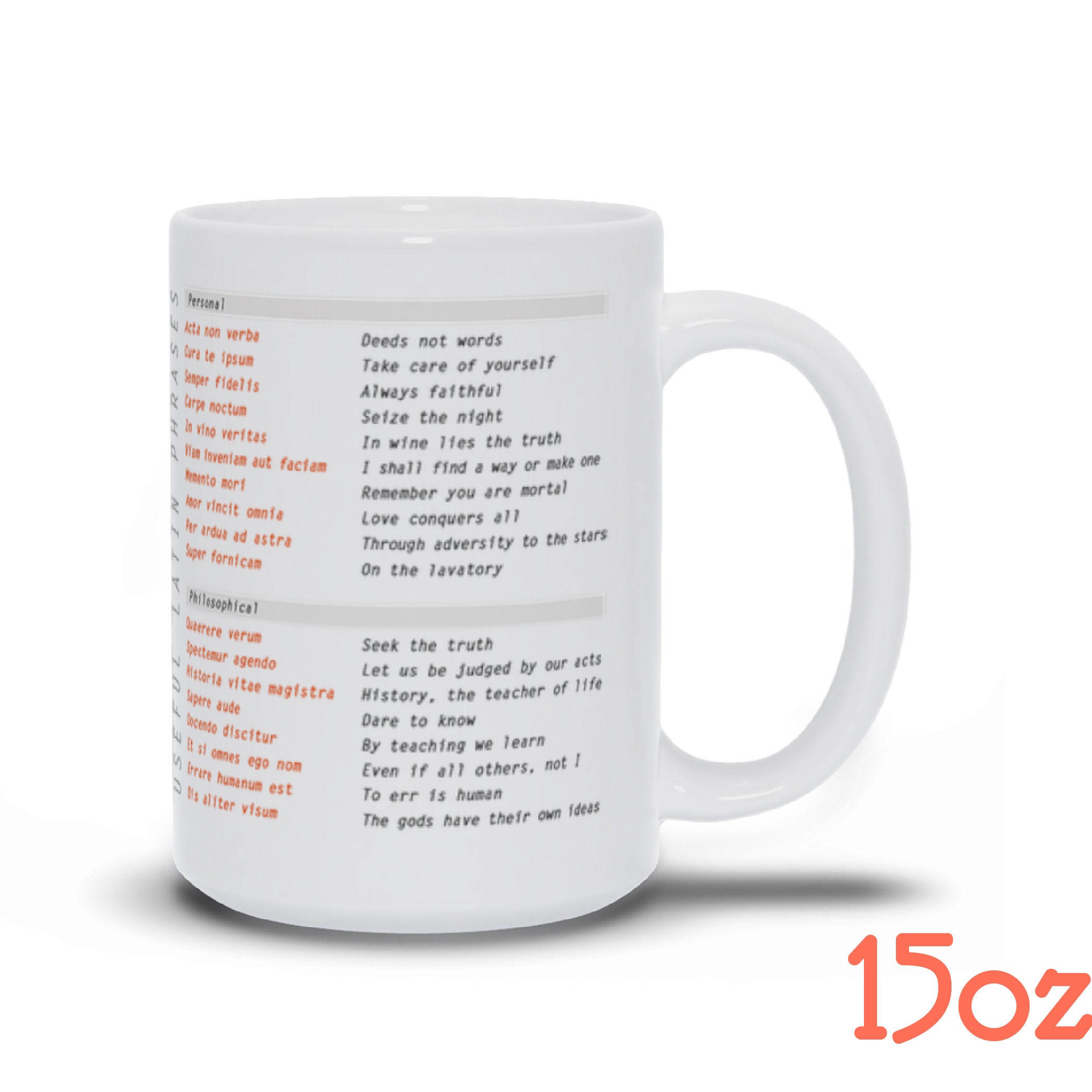 Useful Latin Phrases Mug - Etsy