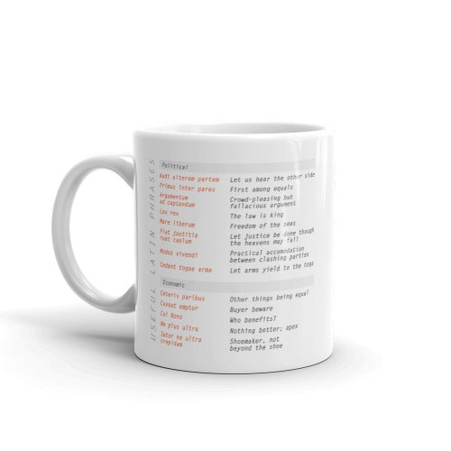 Useful Latin Phrases Mug - Etsy