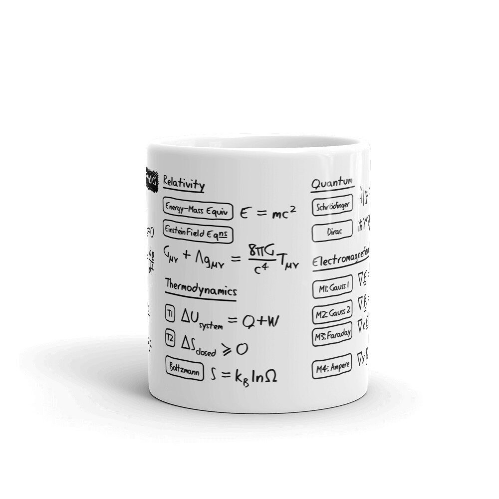 Key Equations of Physics Mug - Etsy UK