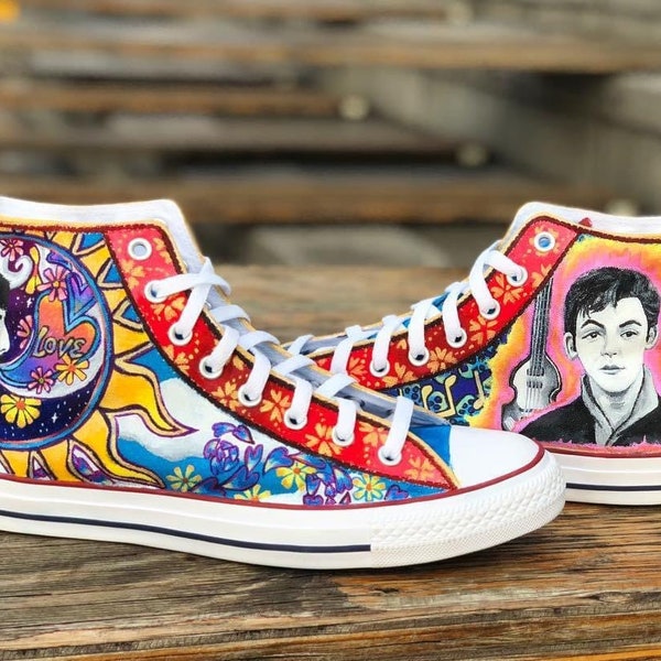 Beatles Converse - Etsy
