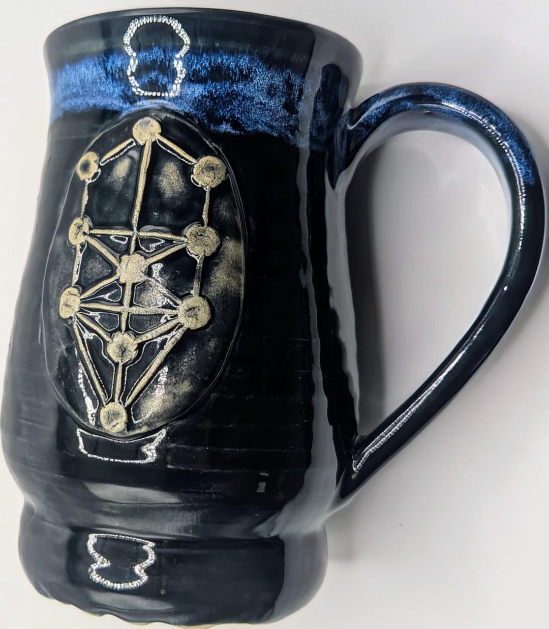 Sacred Geometry Tree of Life Mug, 18 Oz Handmade Ceramic Mug for Coffee ...