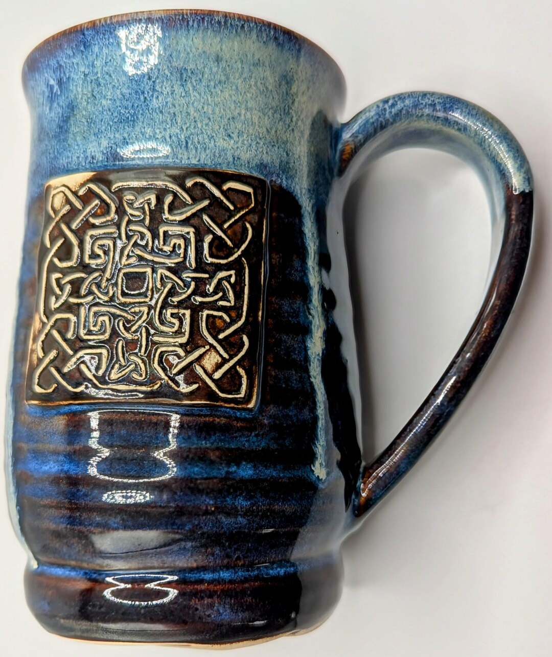 Celtic Knot Mug, 18 Oz Mug, Handmade Ceramic Mug for Coffee or Tea #25 ...