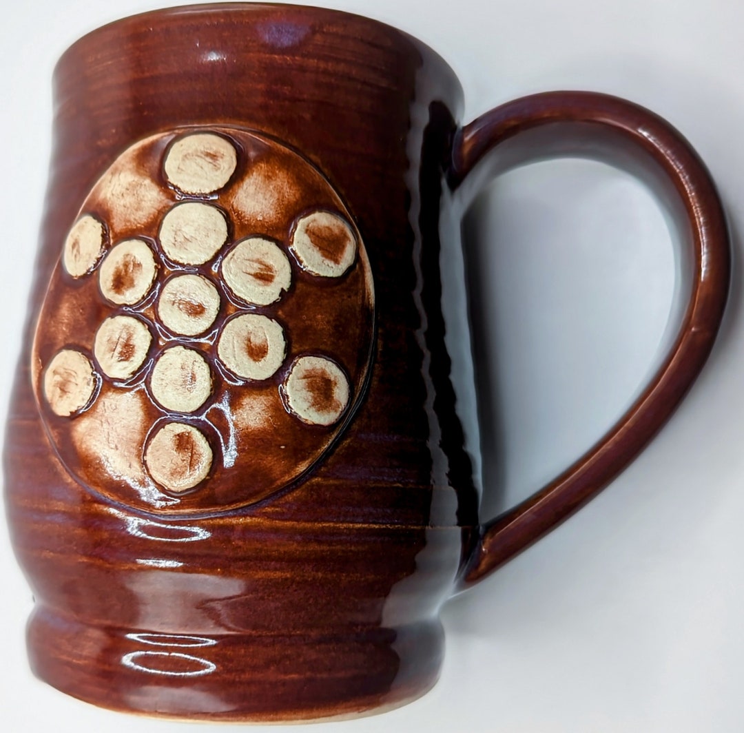 Handmade Smokey Merlot Mug, Sacred Geometry Ceramic Coffee Cup, 24-14 ...