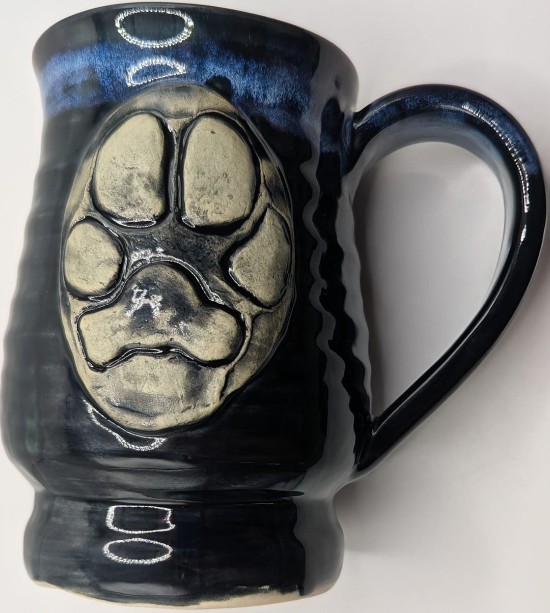 Dog Paw Print Mug, 16 Oz Handmade Ceramic Mug for Coffee or Tea, #25-30 ...