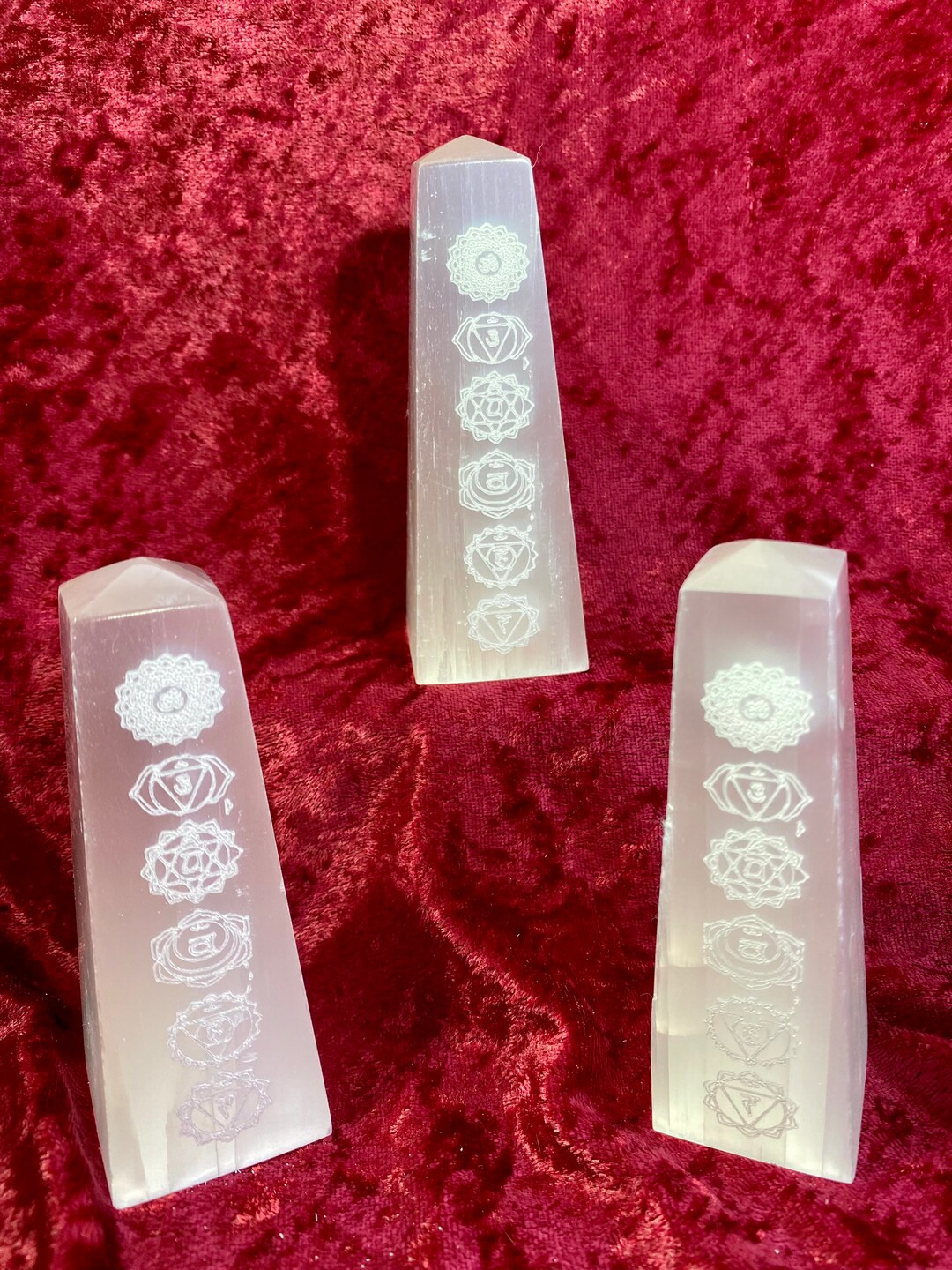 Selenite Chakra Obelisk - Etsy