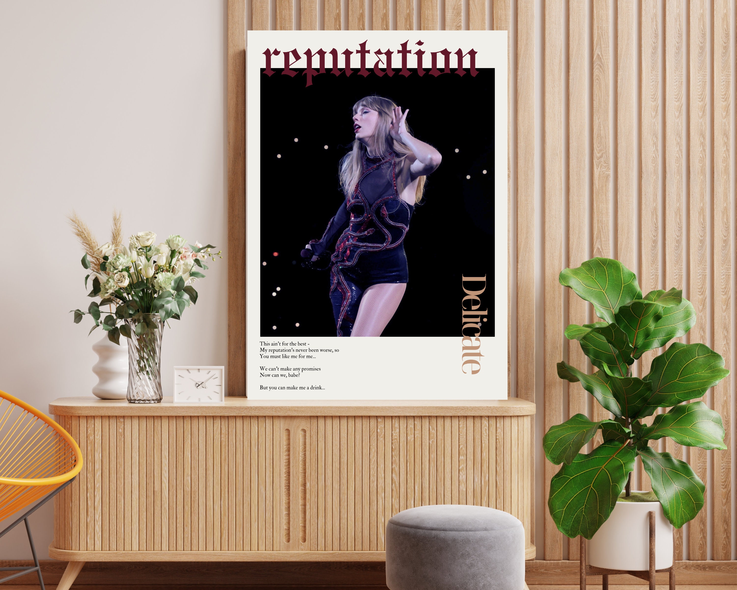 Taylor Reputation Song Lyrics Bridge Eras Tour Poster sold by Ceramic ...