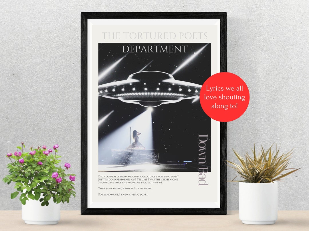 Taylor Swift the Tortured Poets Department Song Lyrics Eras Tour Poster ...