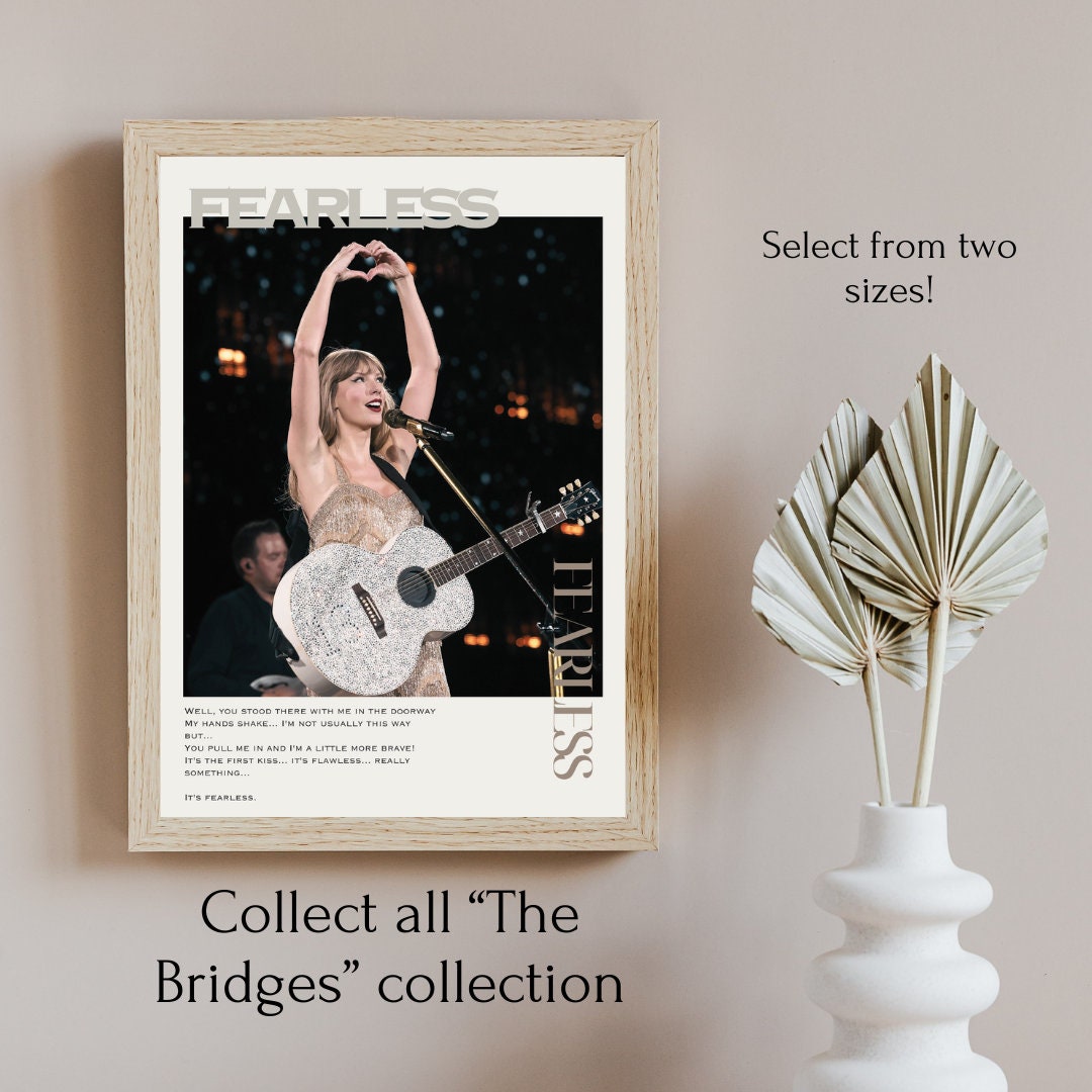 Taylor Fearless Song Lyrics Bridge Eras Tour Poster sold by Run-Down ...