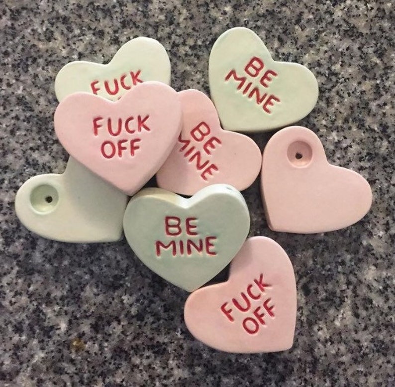 Conversation Heart Pipes Heart Pipe Be Mine Pipe F off Pipe - Etsy