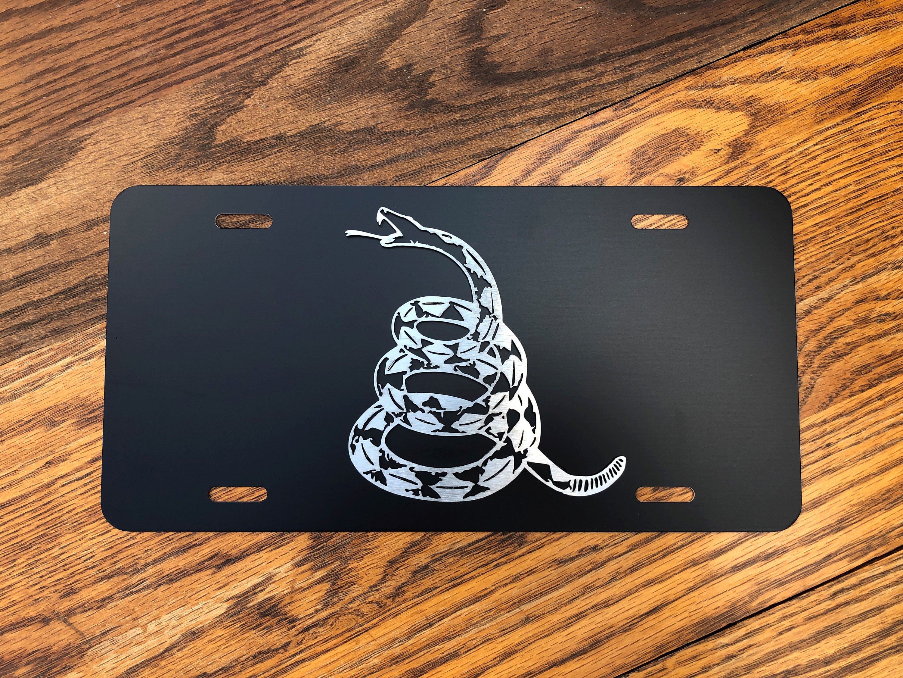 Stainless Steel Gadsden Flag License Plate - Etsy