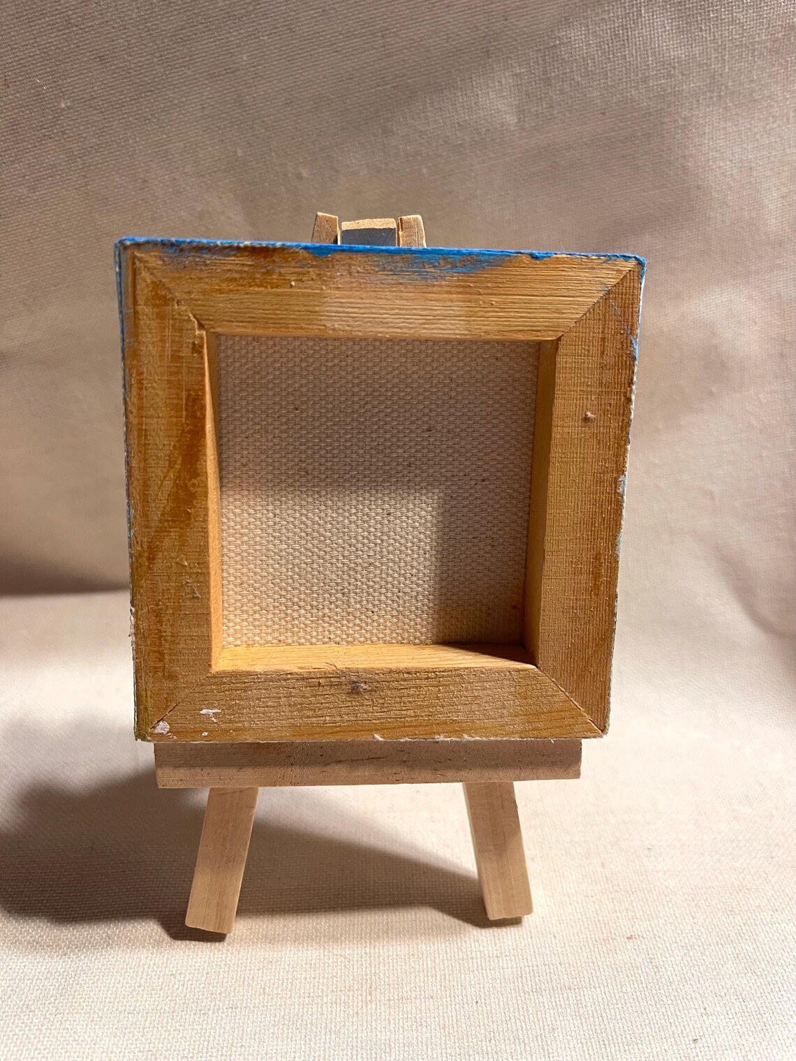 Bob Ross Mountain on Mini Easel – Tiny Hand Painted Masterpiece – 2x2 ...