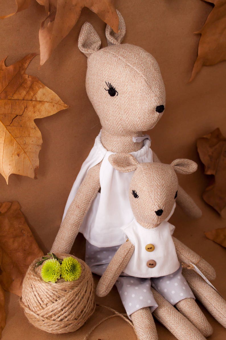 Deer Doll, Fawn Doll, Boy Doll, Handmade, Hand Sewn, Gift, Christmas ...