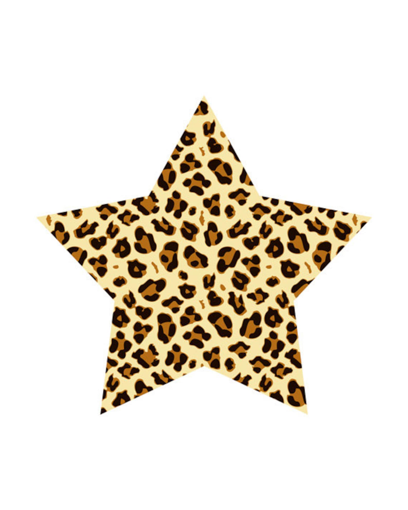Stampa stella leopardo poster stella leopardo Leopard star | Etsy