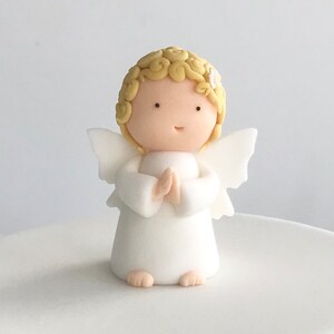Angel Handmade Cake Topper in Sugarpaste Baptism Celebration Religious ...