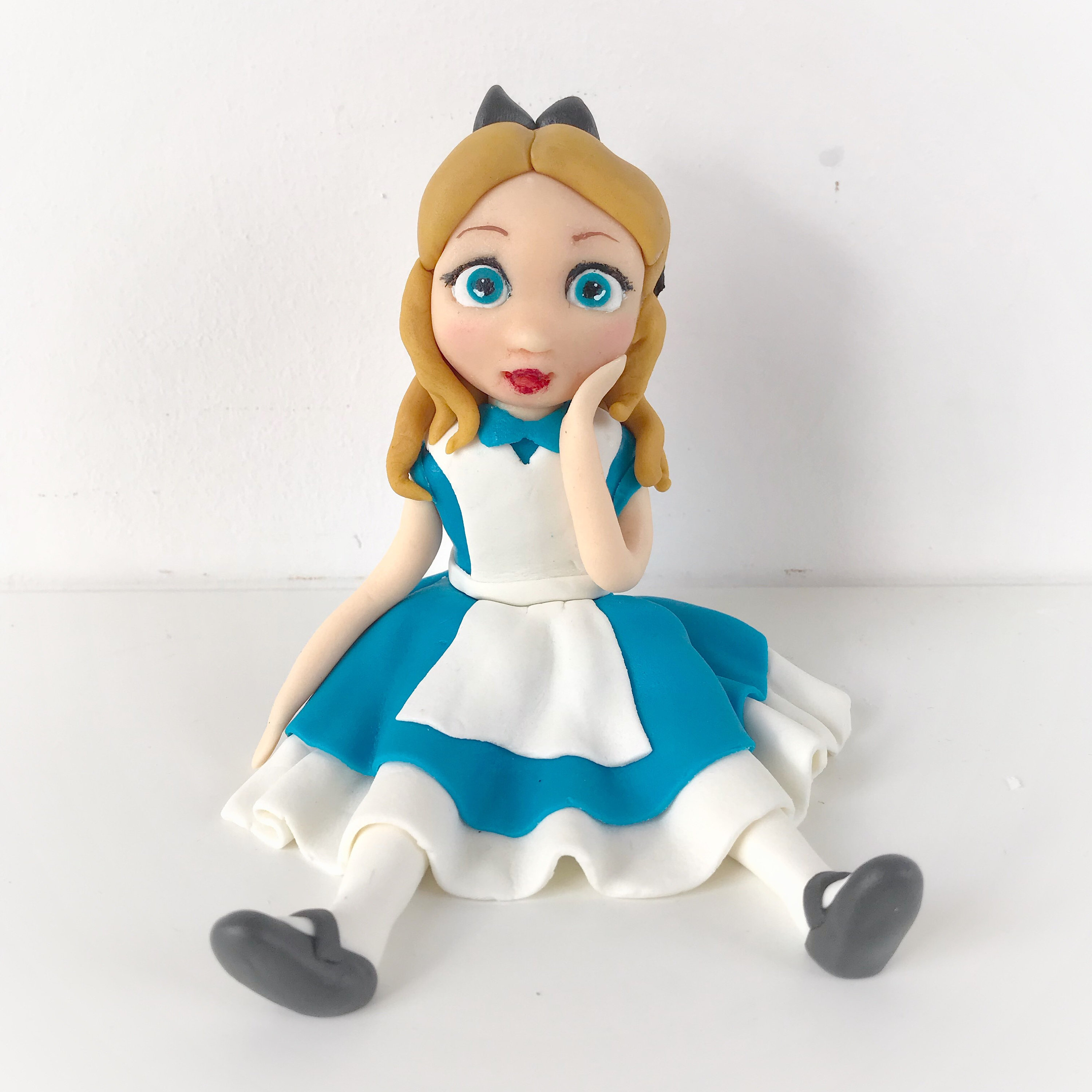 Alice in Wonderland Fondant Cake Topper Alice Happy Birthday Picks for ...