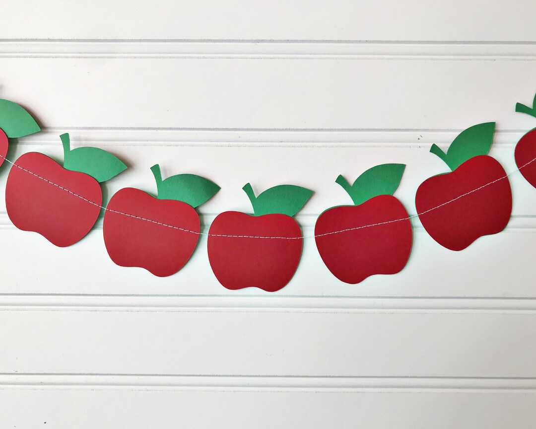Apple Paper Banner, Apple Garland, Back to School Garland, Classroom ...