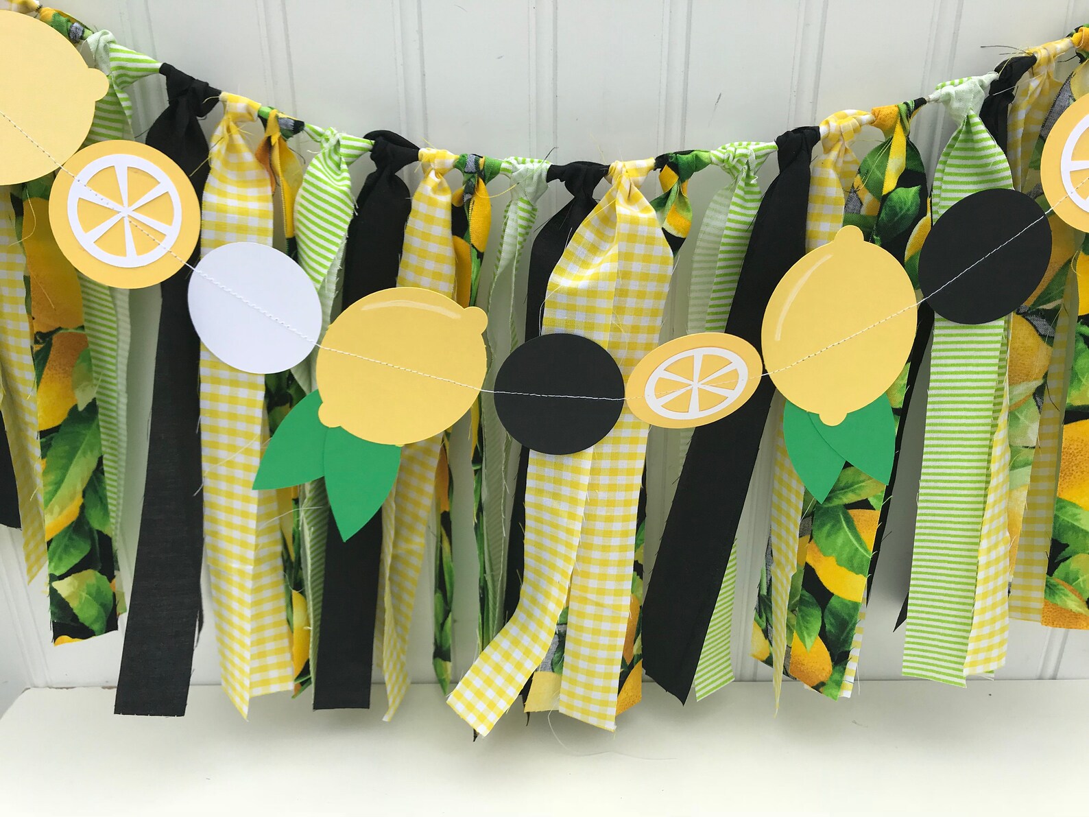 Lemon banner lemon decor paper banner lemon garland | Etsy
