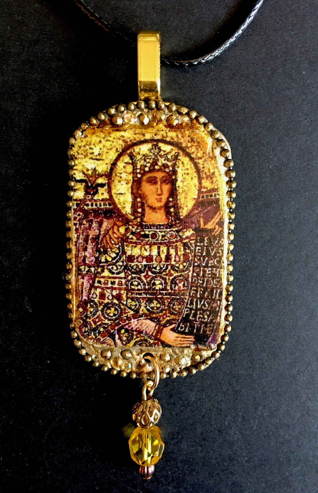 Mary, Queen of Heaven Pendant, Apse Mosaic of Santa Maria Pendant ...