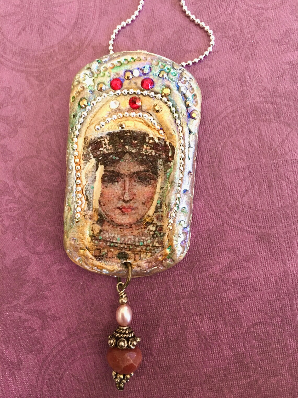 St. Helena Mosaic Byzantine Beauty pendant Byzantine mosaic | Etsy