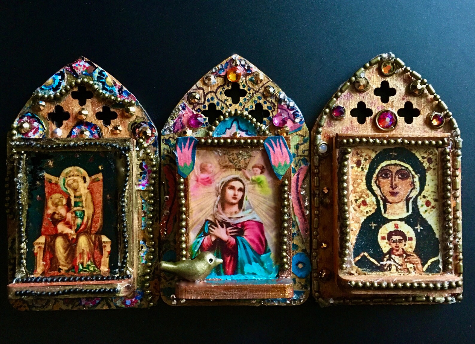 Madonna mini shrine Blessed Mother and Child mini shrine | Etsy