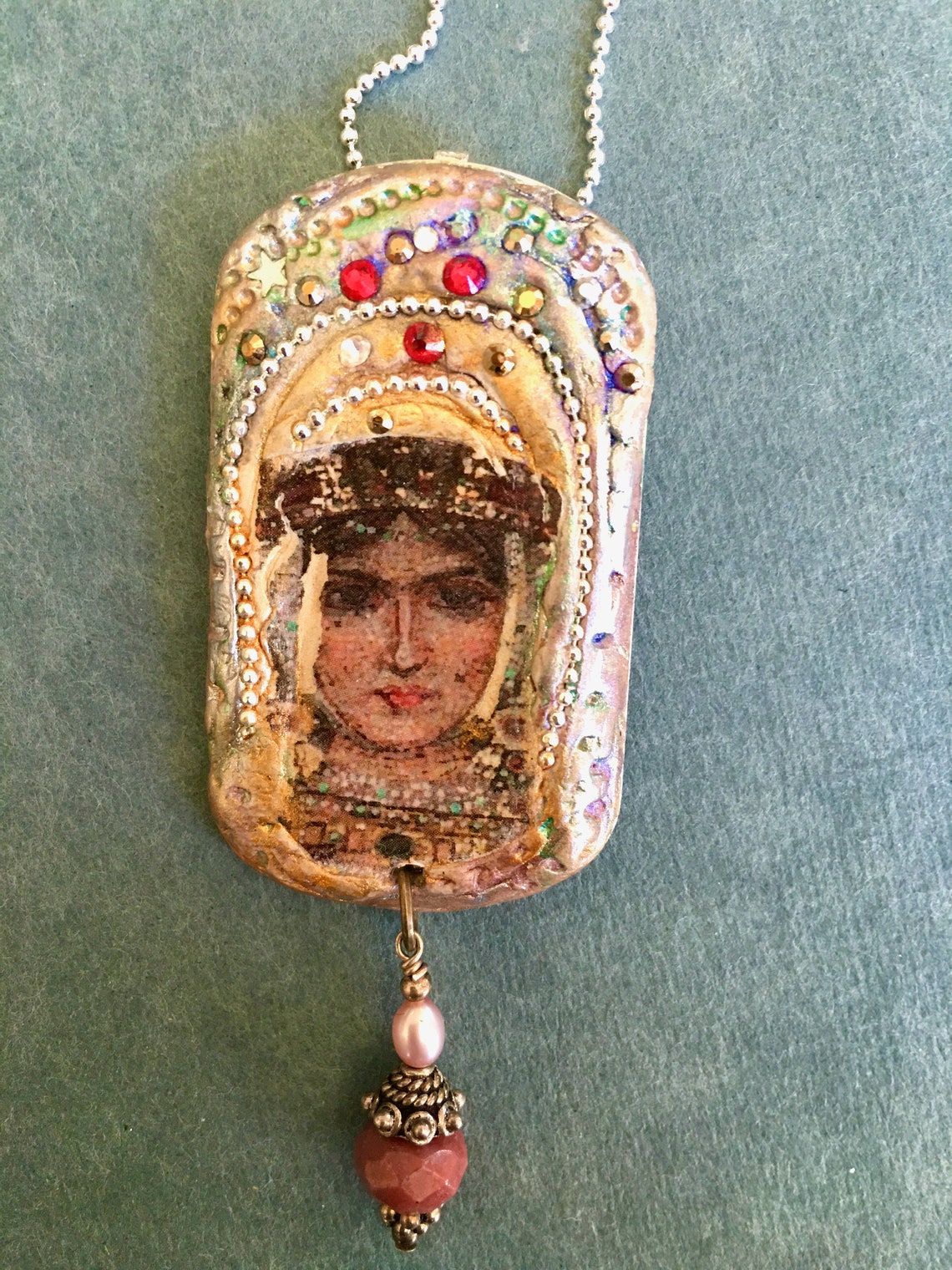 St. Helena Mosaic Byzantine Beauty pendant Byzantine mosaic | Etsy
