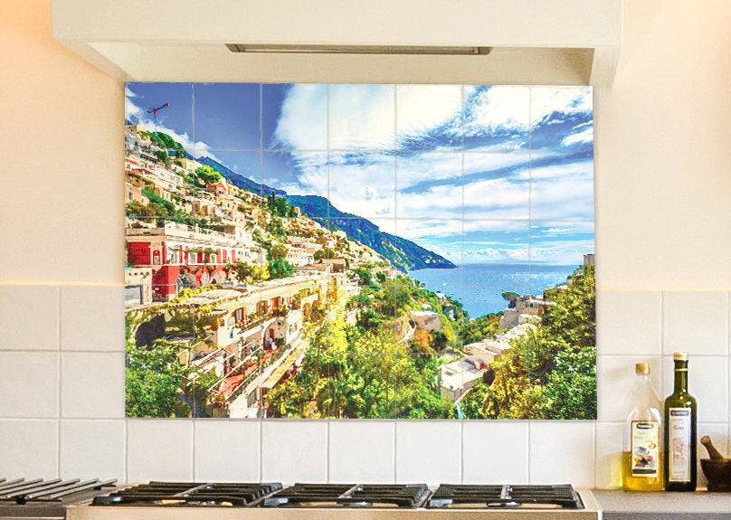 CUSTOM: Kitchen Tile Mural, Printed With Your Own Graphic on 4.25 Tiles ...