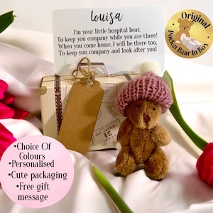 Personalised Hospital Pocket Bear , Surgery Comfort Gift , Chemo ...