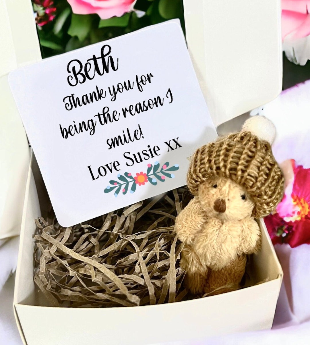 Thank You Teddy Bear , Personalised Appreciation Bear Hug in a Box ...