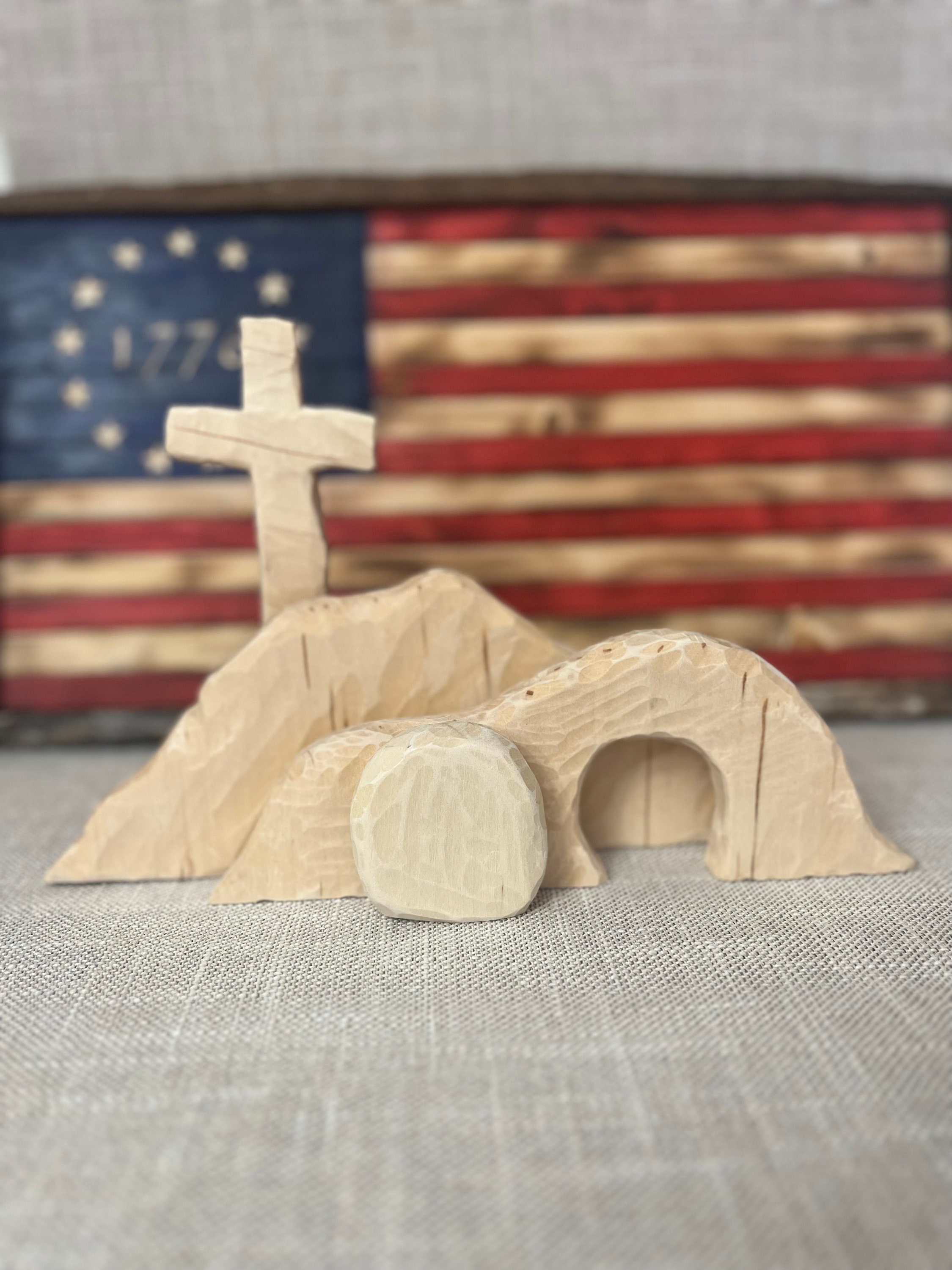 Hand-carved Wooden Empty Tomb Display - Etsy