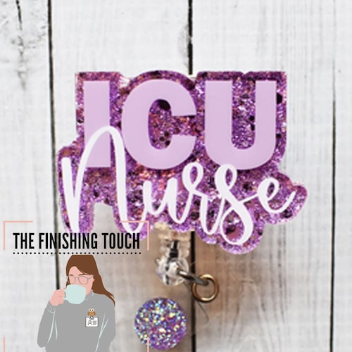 ICU Nurse Badge Reel ICU Nurse ICU Intensive Care Unit - Etsy