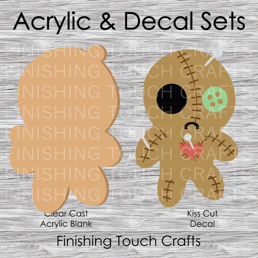 Voodoo Doll Vinyl Decal and Acrylic Blank Set | 2" for Badge Reels - Etsy