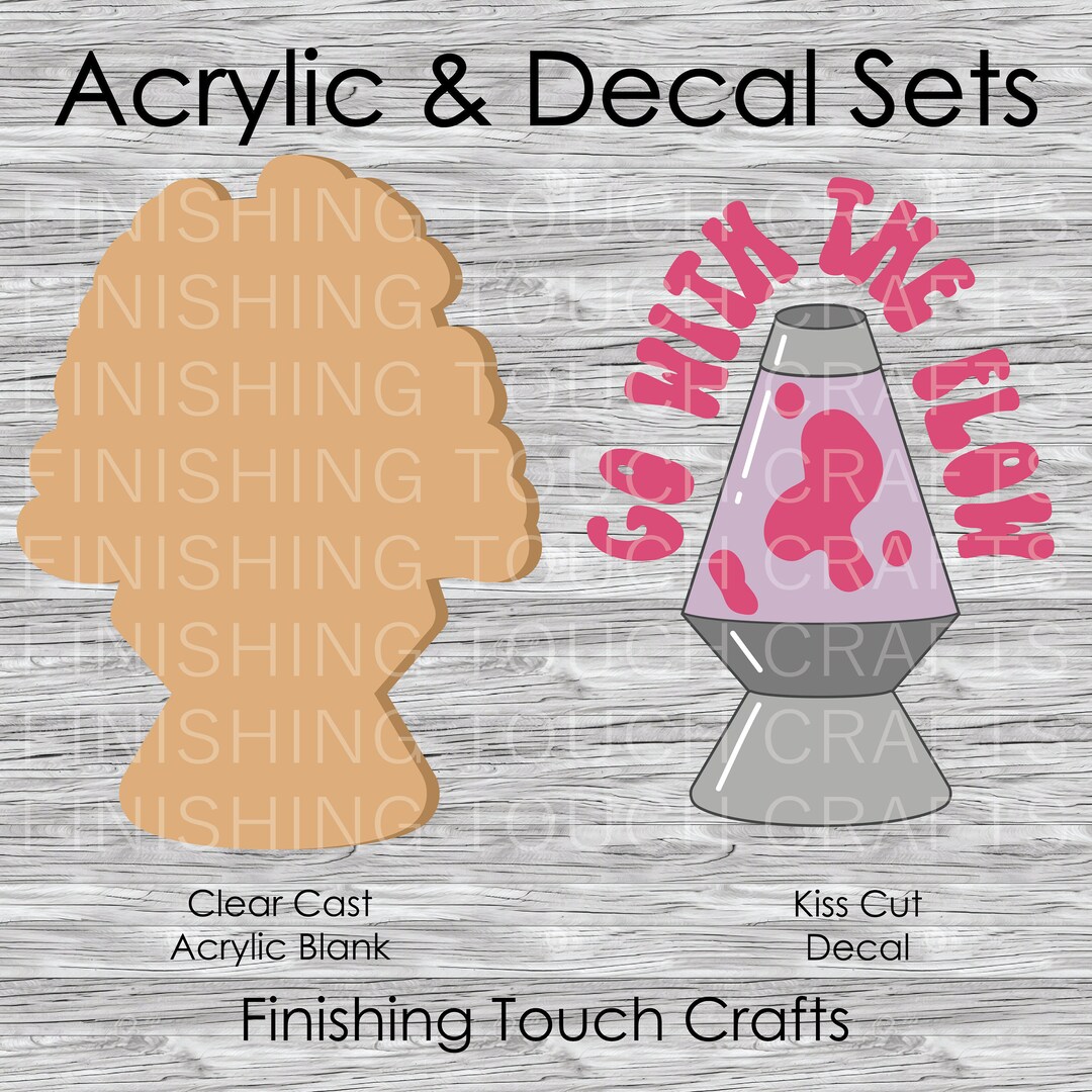 Lava Lamp Vinyl Decal and Acrylic Blank Set | 2" for Badge Reels - Etsy