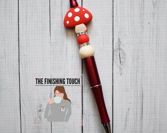 Mushroom Pen Mushroom Pens Mushroom Beaded Pens Mushroom - Etsy