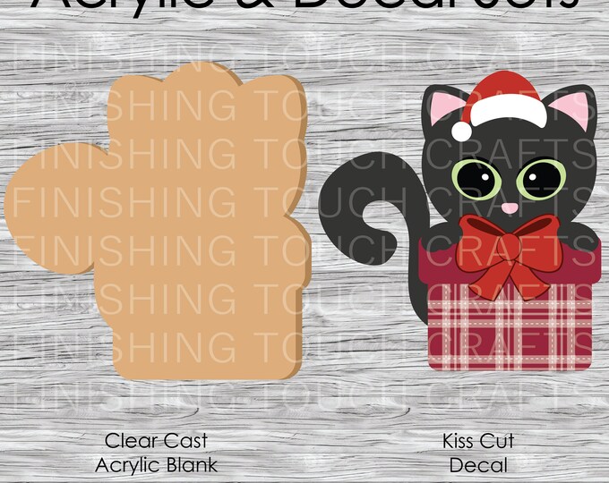 Cat Present Vinyl Decal and Acrylic Blank Set | 2" for Badge Reels - Etsy